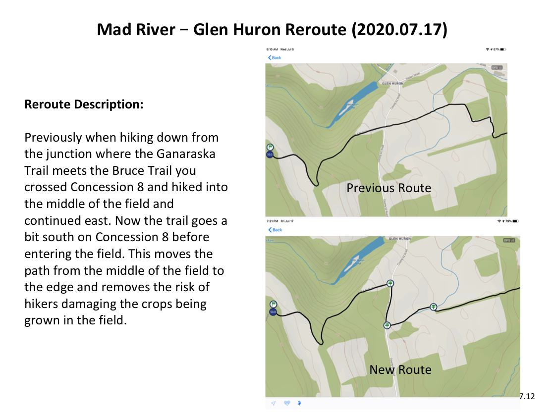 Mad River Reroute at Glen Huron – July 2020 – Ganaraska Hiking Trail